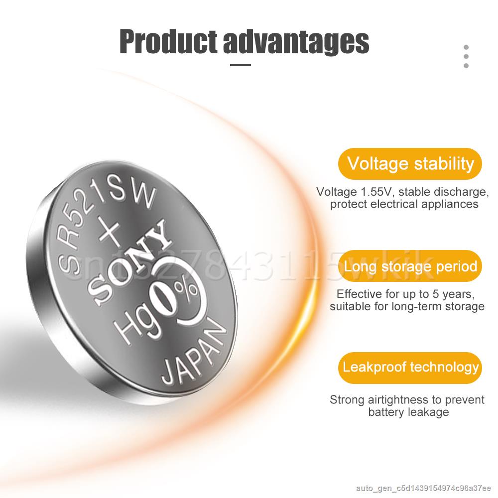 20pcs Sony 379 SR521SW AG0 LR69 D379 SR63 V379 LR521 1.55V Silver Oxide ...