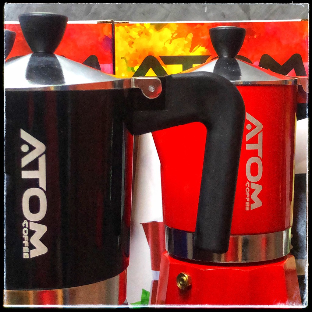 Moka Pot ATOM COFFEE รุ่น Colorful 3 และ 6 Cup คุณภาพเดียวกับของอิตาลี กล้าท้าชน รับประกันคุณภาพ ...