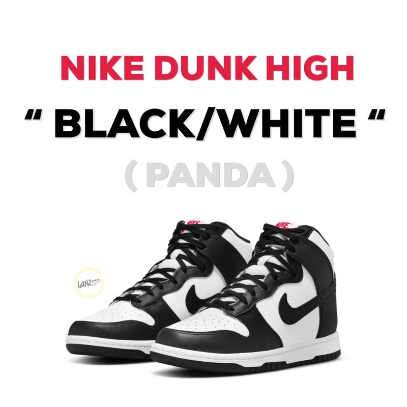 (สินค้าพร้อมส่ง ของแท้100) NIKE DUNK HIGH (W) BLACK WHITE (PANDA ...
