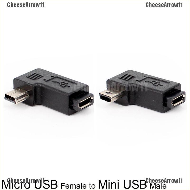 CheeseArrow 90 Degree Right Left Angle Mini USB Type A Male To Micro ...