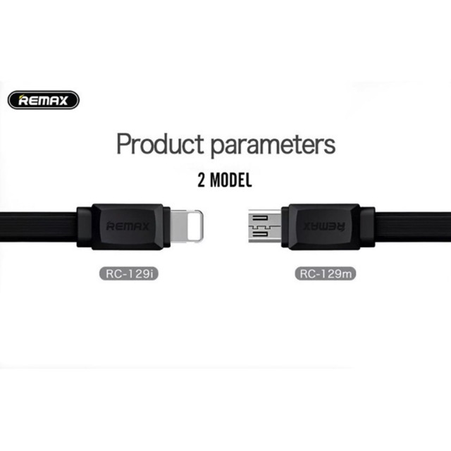 REMAX สายชาร์จ RC-129mRC-129i สำหรับ AndroidiPhone USB (1Mแบน) - akblz072g8 - ThaiPick