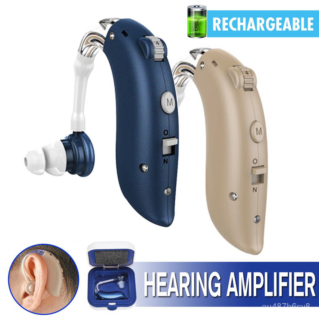 Mini Rechargeable Hearing Aid Adjustable Digital BTE Tone Sound ...