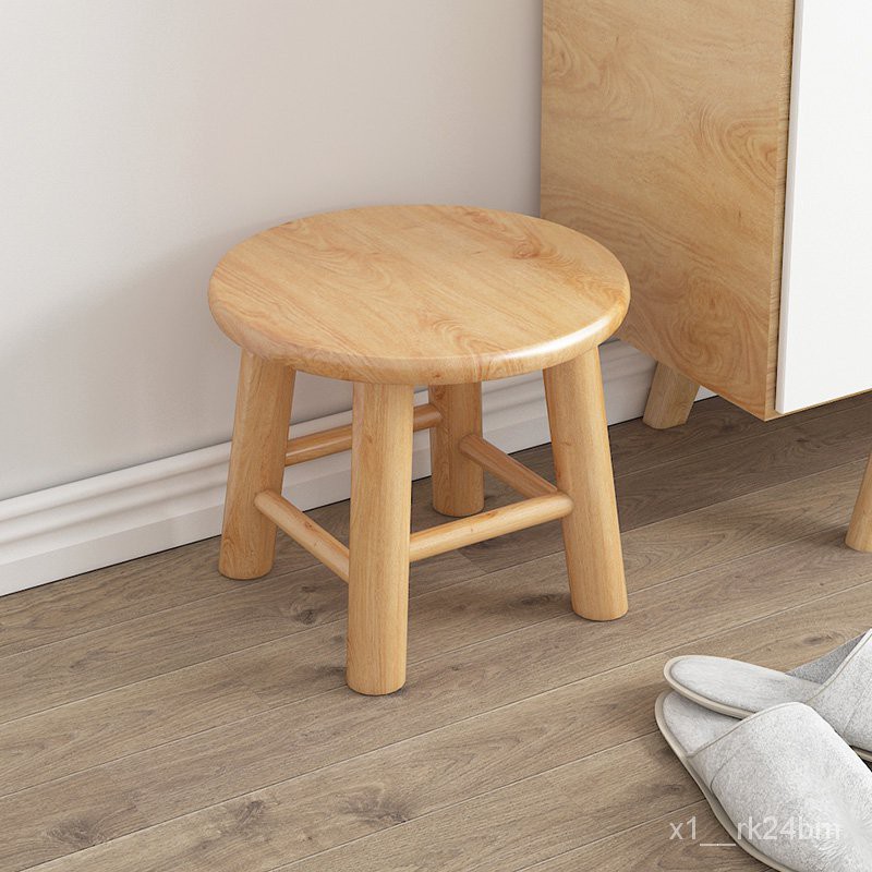 Small Stool round Stool Solid Wood Household Low Stool Wooden Small ...
