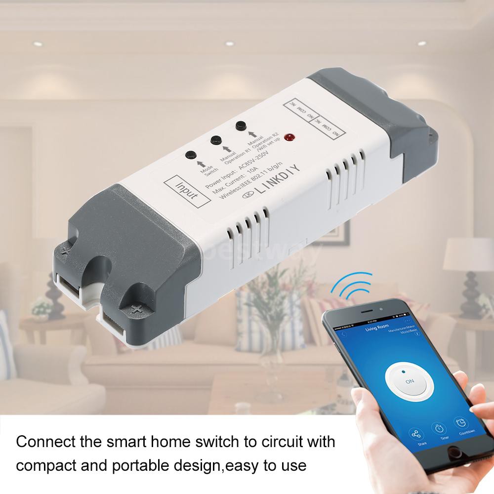 eWeLink Smart Wifi Switch Universal Module 2CH AC85-250V Wireless ...