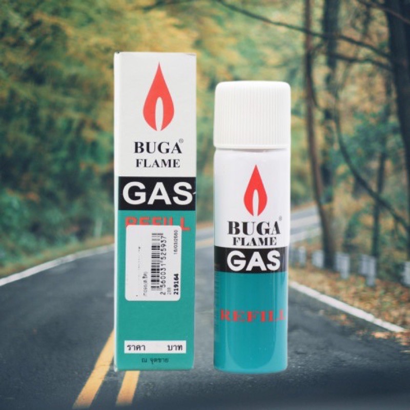 แก๊สกระป๋อง บูก้า Buga แก๊สเติมไฟแช็ค BUGA FLAME GAS refill เติมไฟแช็ค ...