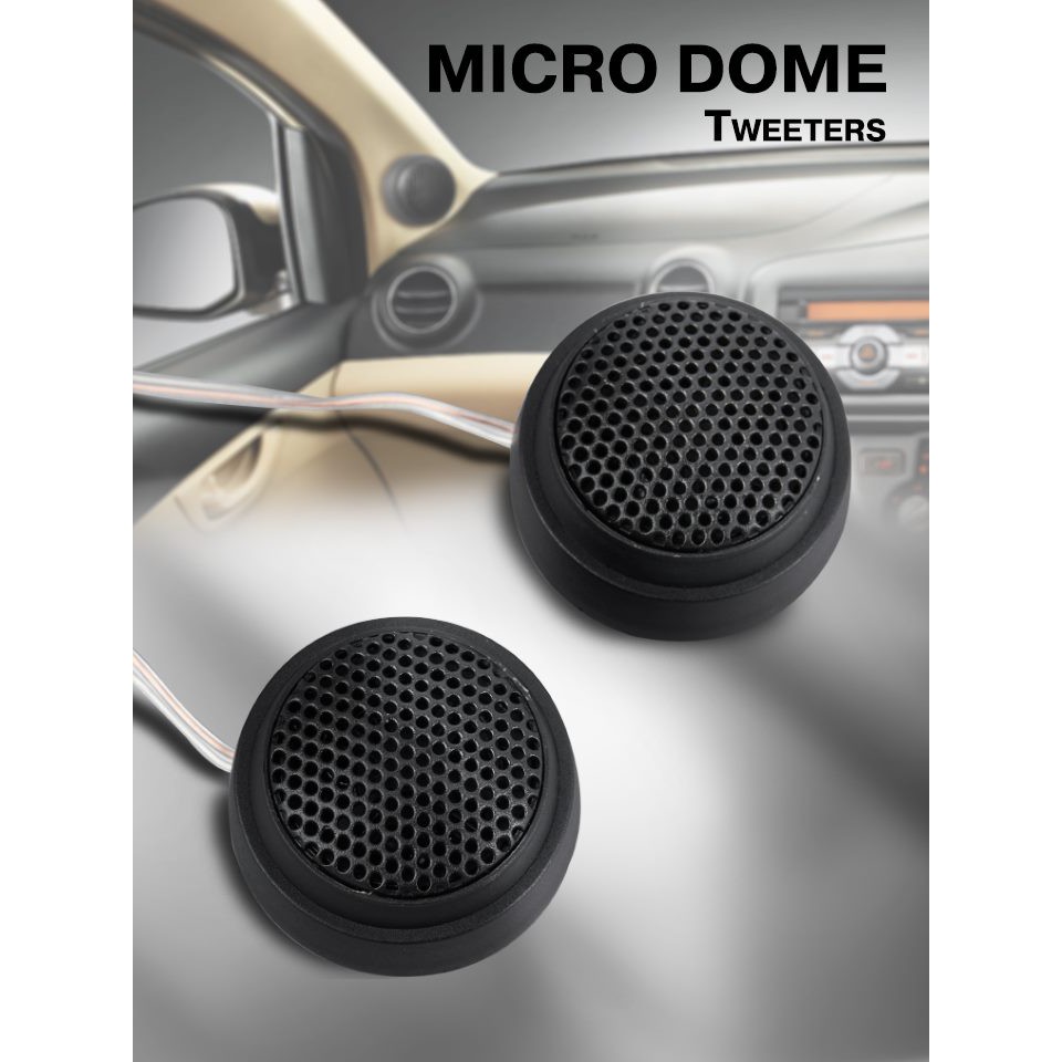 AUDIO Z ลำโพงทวิตเตอร์ ดอกลำโพงติดรถยนต์แบบมีสาย Micro Dome Tweeter ...