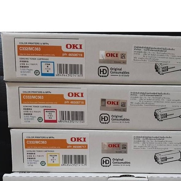 OKI Toner C332 MC363 1 ชุด CMY 3K พิมพ์ได้ 3000 แผ่น - mary_06 - ThaiPick