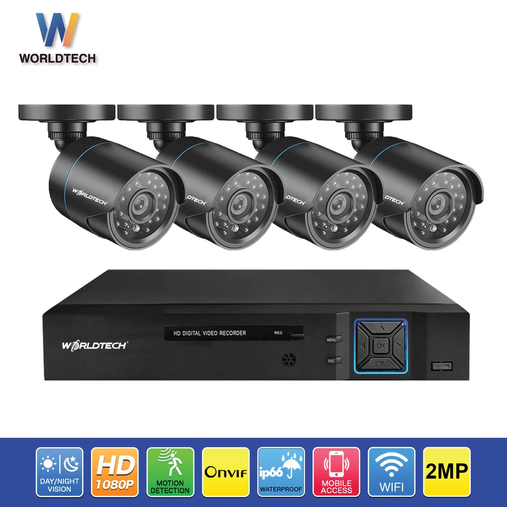 Worldtech รุ่น WT-CCM002IP1080P(GV)กล้องวงจรปิดไร้สาย CCTV Robot Full ...