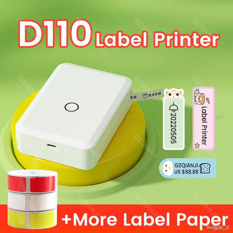 Niimbot D110 Mini Portable Thermal Label Printer Paper Roll Hangul 