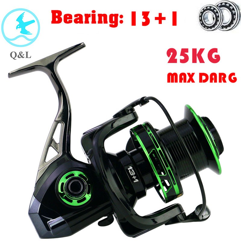 8000-10000 Size 131 Ball Bearings Big Trolling Fishing Reels Carp Metal ...