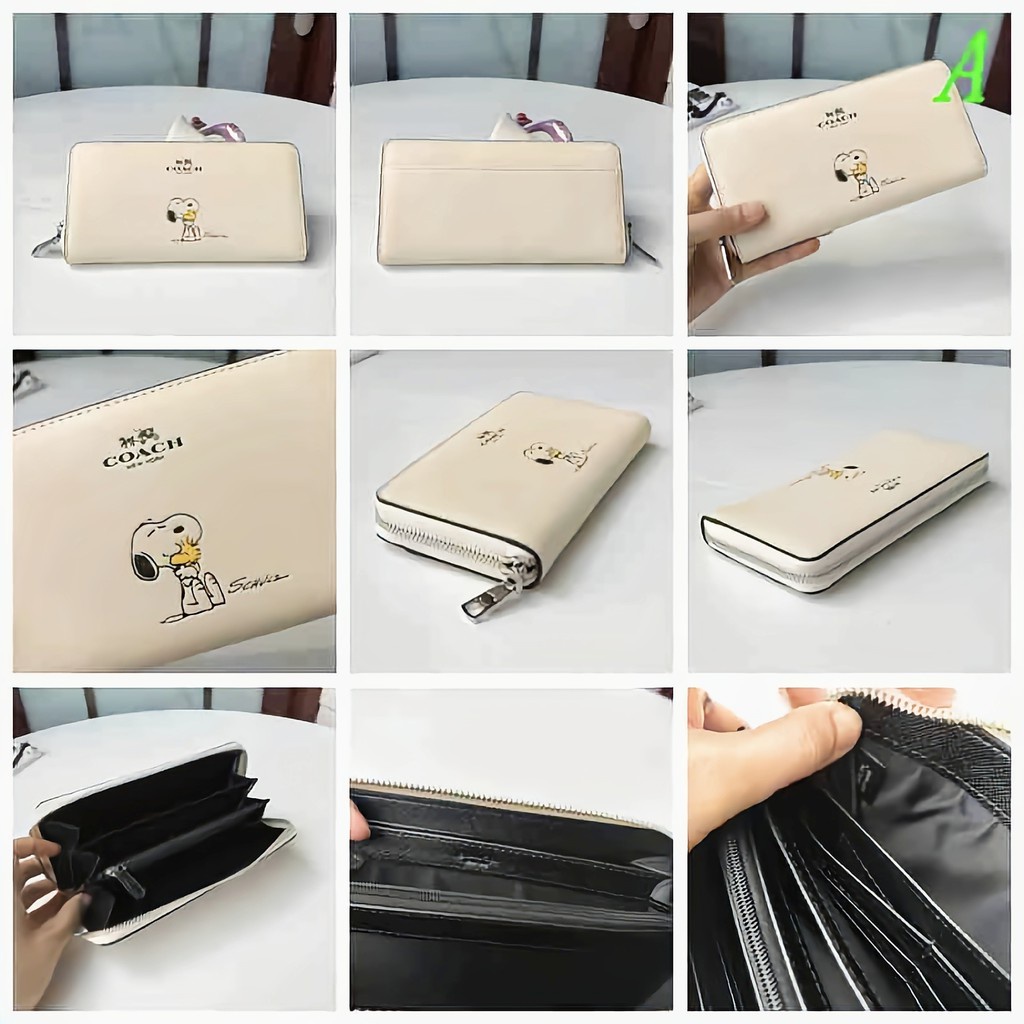 100 Original Coach long wallet female zipper wallet cute print in stock ...