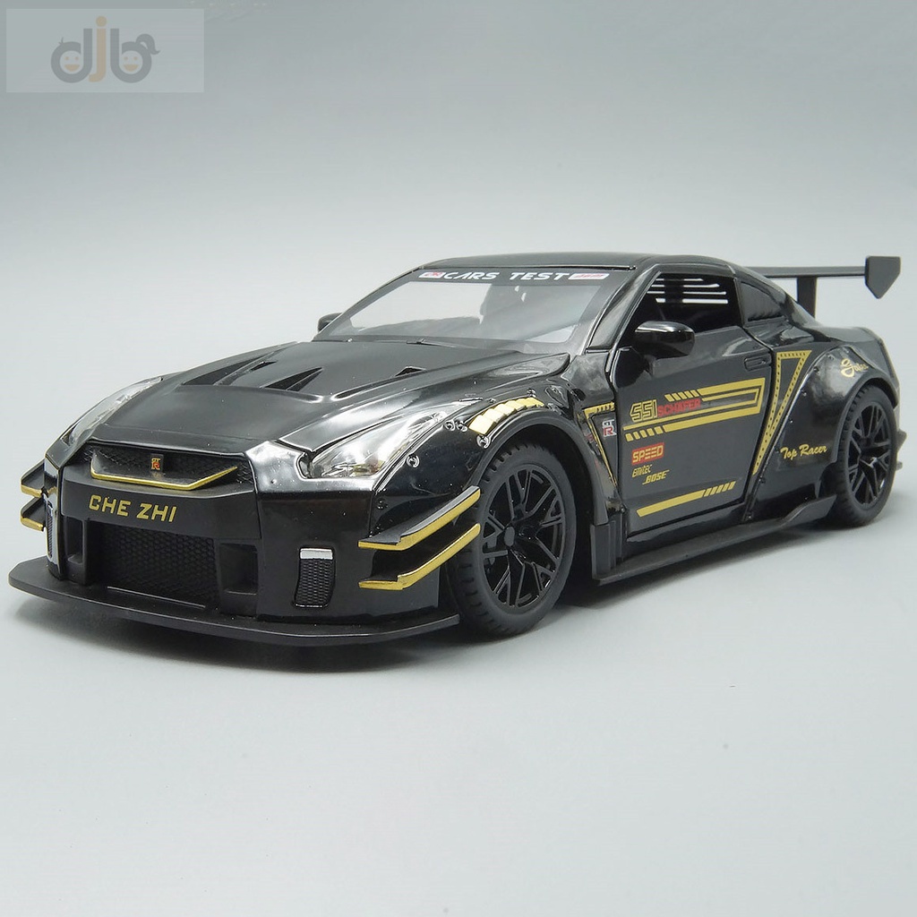 124 Diecast Car Model Toy Nissan GT R Pull Back With Sound amp Light ...