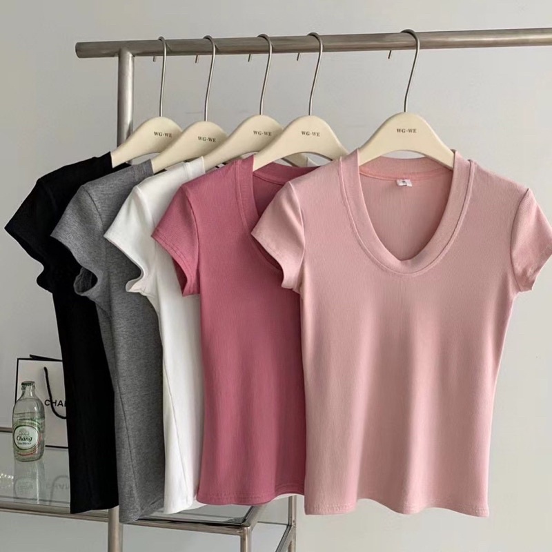 WG.WE - BASIC U NECK RIB TOP 2126 - immmmstore_bynune - ThaiPick