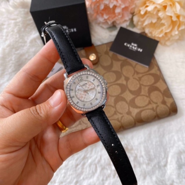 ️พร้อมส่ง Womens Coach #14503152 BOYFRIEND Silver Tone Glitz Watch ...