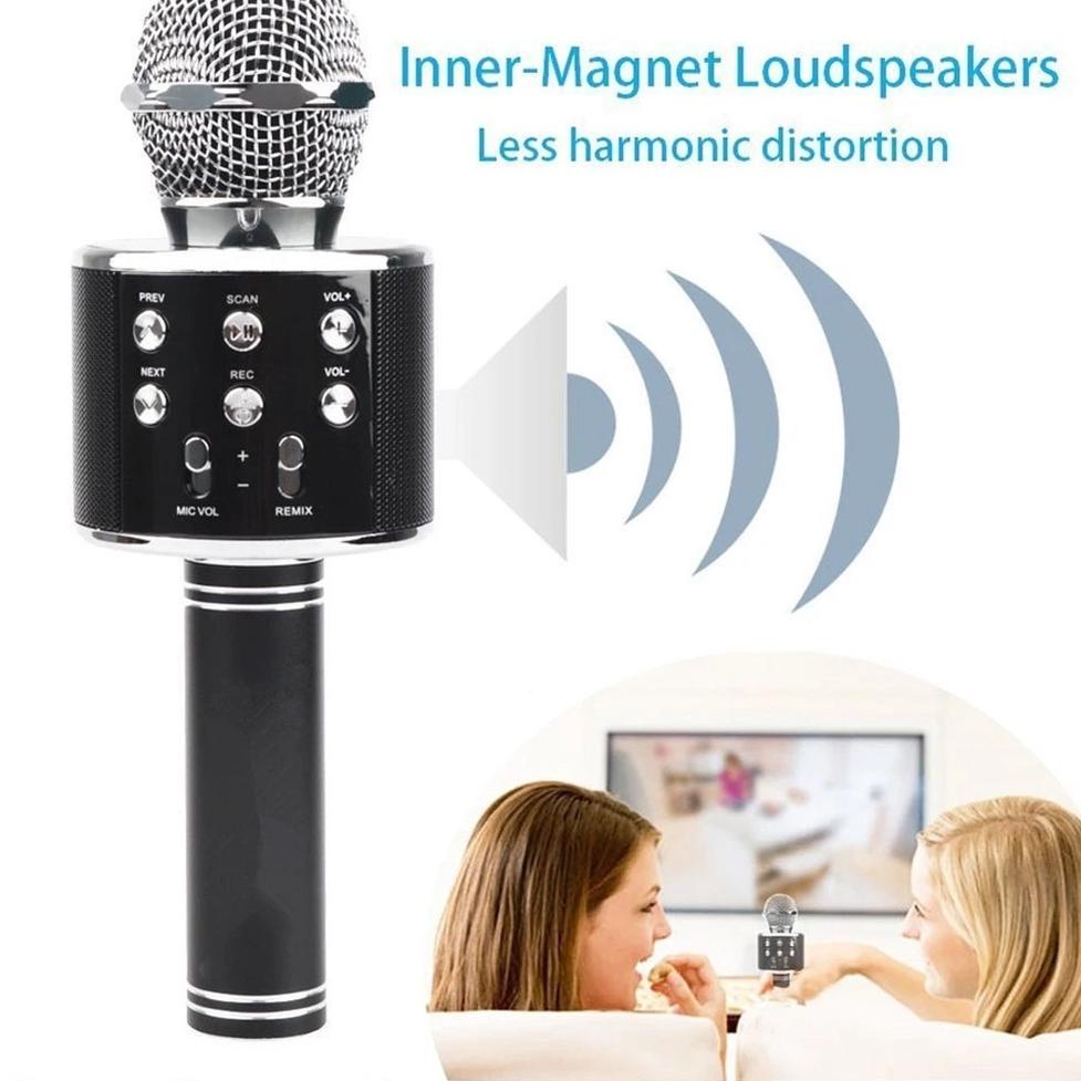 New Launching)MS Microphone Bluetooth Karaoke Mic Ws 858 Speaker Mike ...