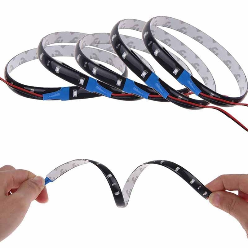 2Pcs NEW Waterproof 30cm15SMD 3528 LED Car Truck Motors Flexible Strip ...
