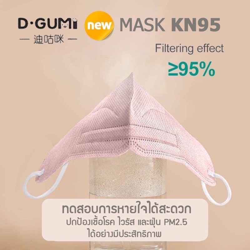 แมสอั้ม d gumi kn95 3D 1กล่อง แพ็ค10ชิ้น - prengnattawan - ThaiPick