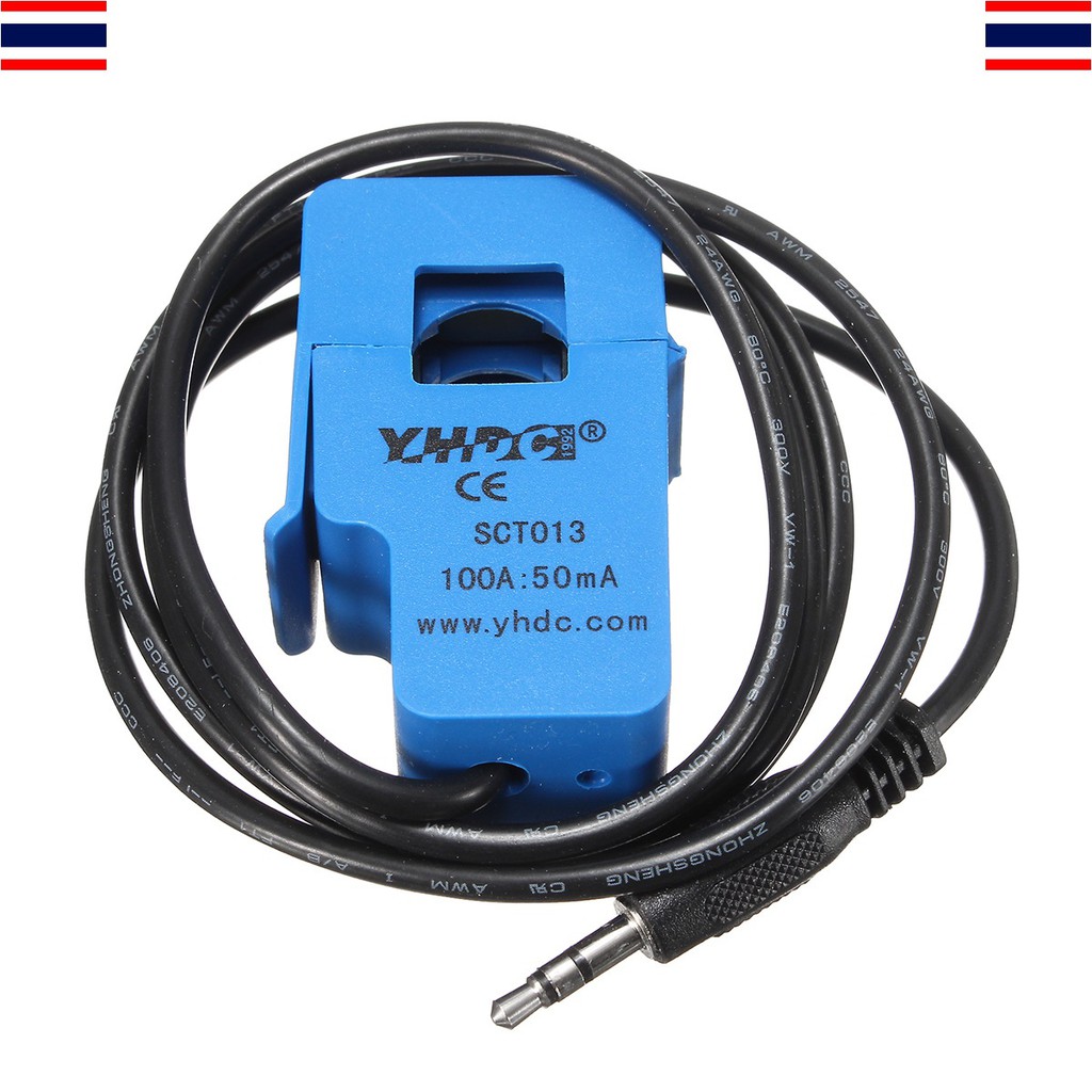 Non-invasive Split Core Current Transformer AC current sensor 100A SCT ...