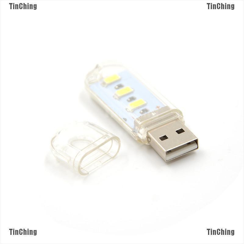 TinChing 2pcs Mini USB LED lamp Book lights 3 LEDs 5730 SMD 1.5w Camping Bulb Nightlight ...