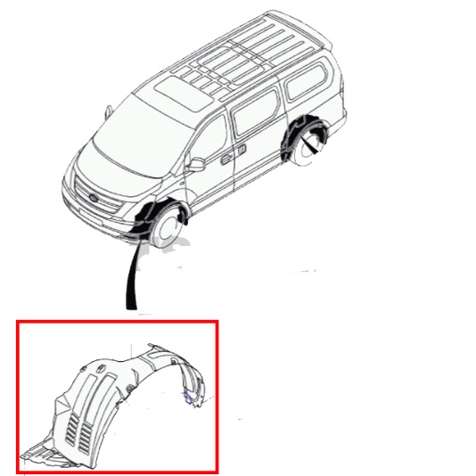 อะไหล่แท้ ซุ้มล้อหน้า HYUNDAI H1 ฮุนได เอสวัน เฮดวัน ซุ้มล้อ อะไหล่แท้ ...