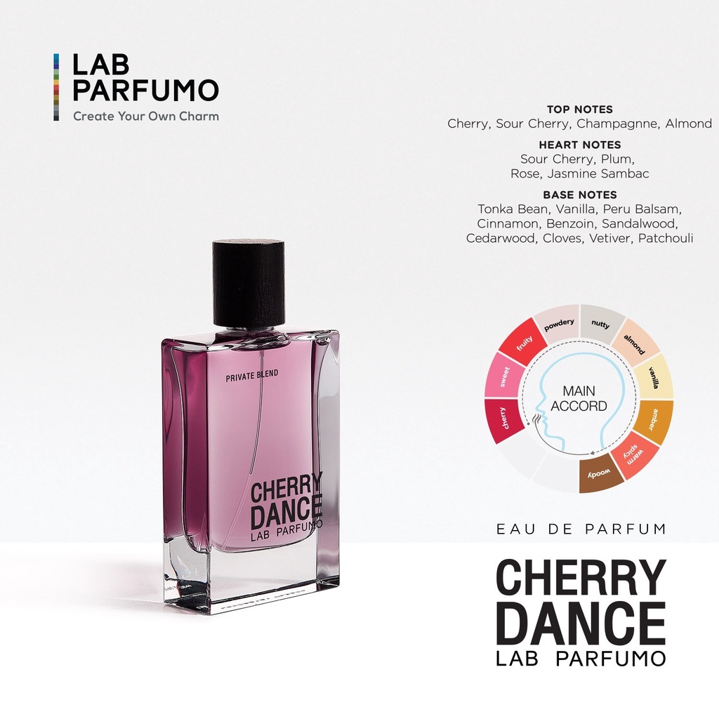LAB Parfumo Cherry Dance น้ำหอมสำหรับผู้ชายและผู้หญิง (ขนาด 50 ml.) ความหอมหวานที่มีรสชาติ ...