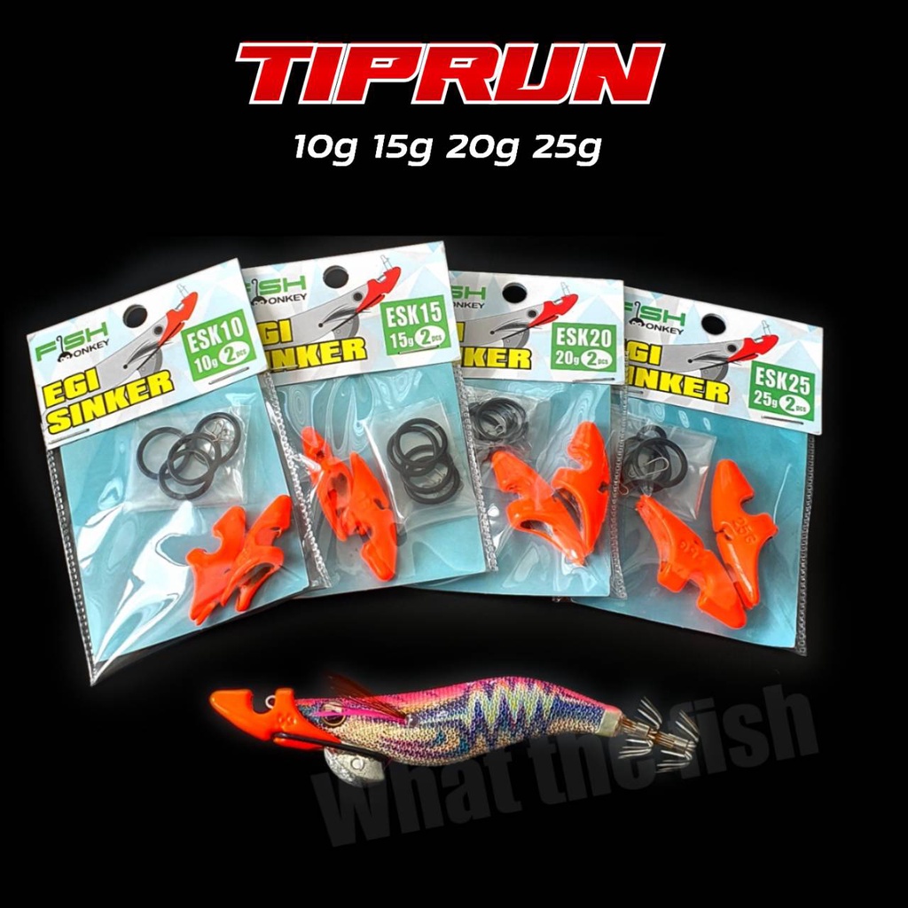 หัว ทิปรัน ตะกั่วถ่วงโย สำหรับ ตกปลาหมึกน้ำลึก Tip Run Eging Jacket ...