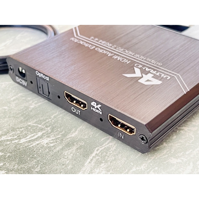4K60Hz HDMI 2.0 Audio Extractor สนับสนุน RL เอาต์พุต Volume Control YUV ...