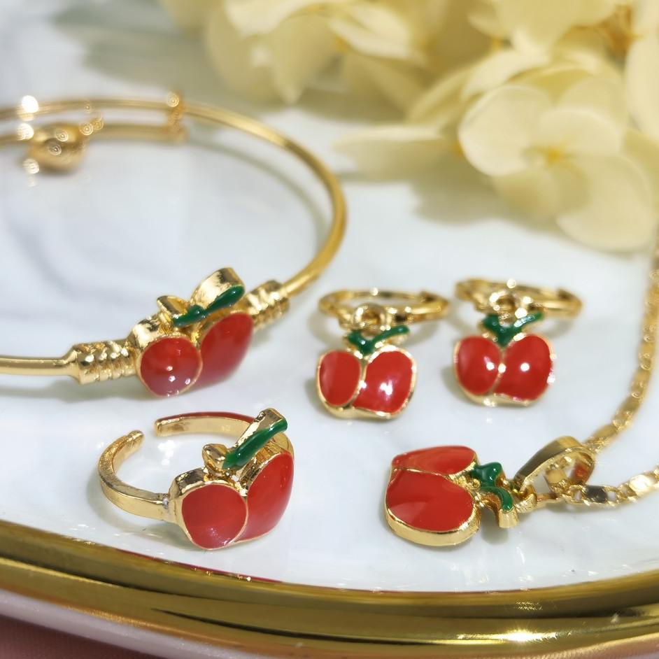 6.6 Y040 ชุดเครื่องประดับต่างหูสร้อยข้อมือต่างหูไทเทเนียมสําหรับเด็ก ...