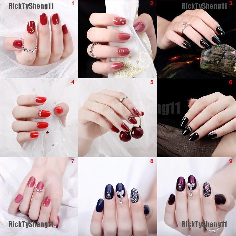 [cod]rts 24pcs Set False Nails Fashion Fake Nails Tips Manicure Nail