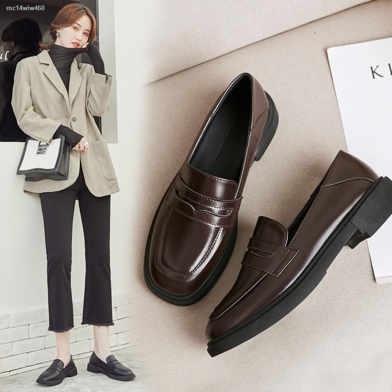 JK shoes۩หนังรองเท้าหนังขนาดเล็กสไตล์อังกฤษหญิงฤดูใบไม้ผลิ 2021 ใหม่สี ...