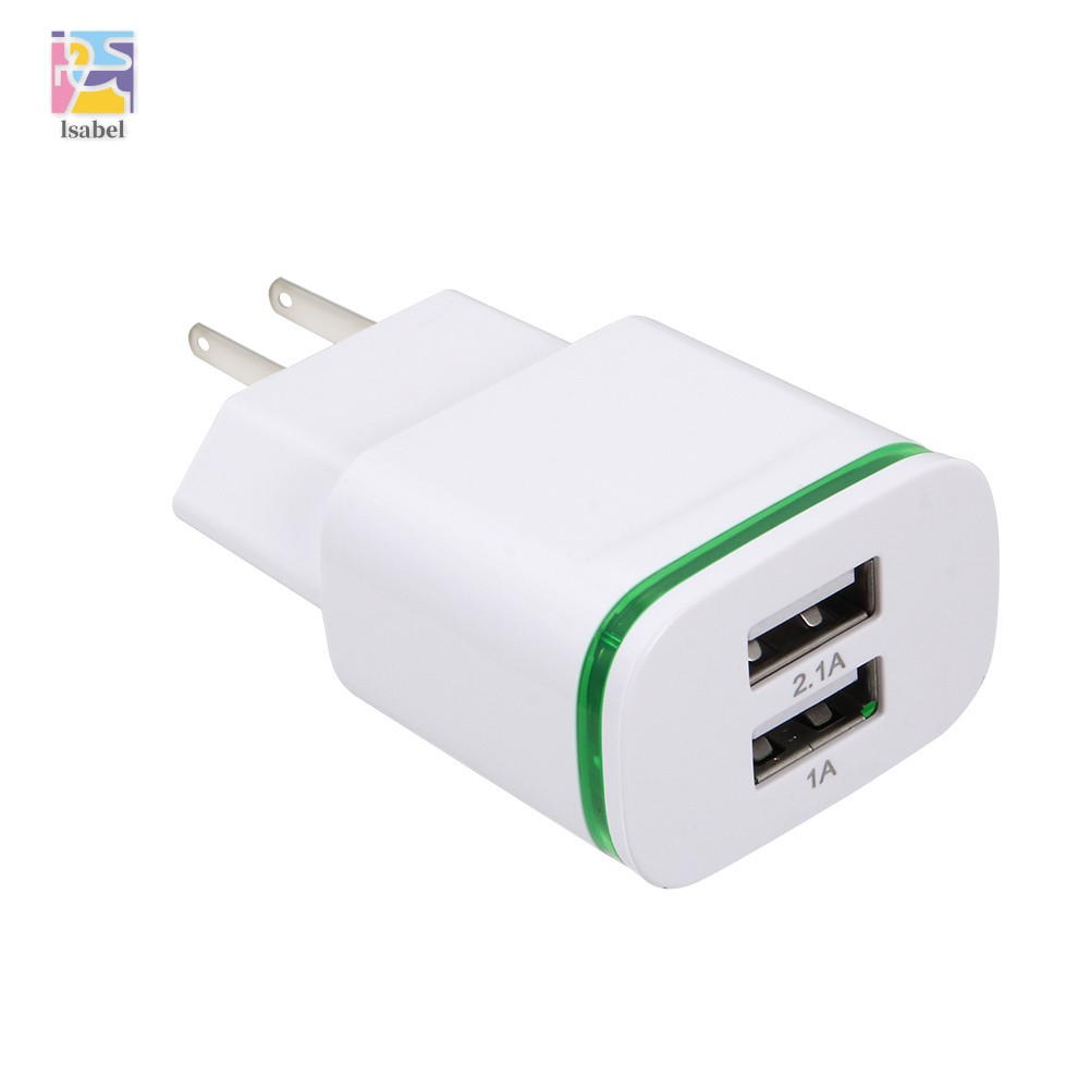 Mobile Phone 2 Ports USB Charger 5V 2A Rapid Travel Charger Wall ...