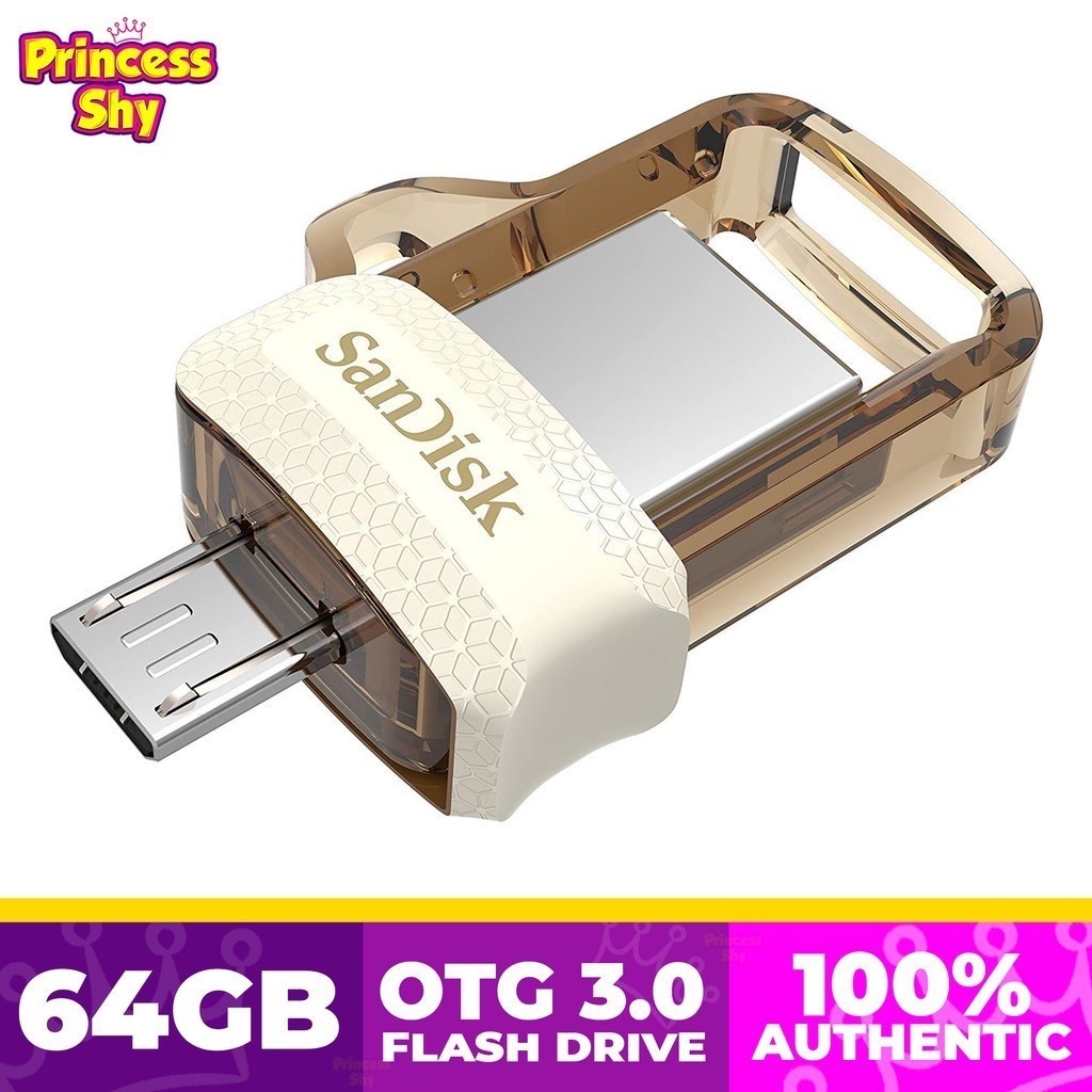 【Ready Stock】SanDisk 64GB micro USB OTG Dual Flash Drive SDDD3 | Shopee ...
