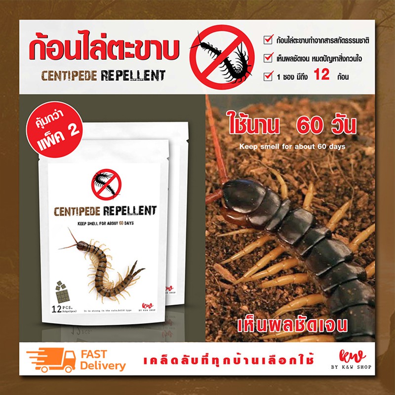 ไล่ตะขาบ centipede repellent คุ้มกว่าแพ็ค 2 ชิ้น | Shopee Thailand