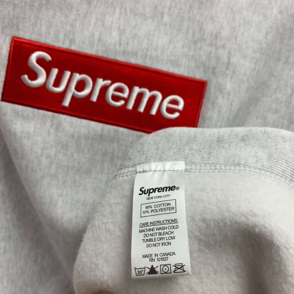☇♤เสื้อสเวตเตอร์คอกลม Supreme 16fw ปักลาย Box tide หนา พลัส กำมะหยี่ คลาสสิค ทรงหลวม ...