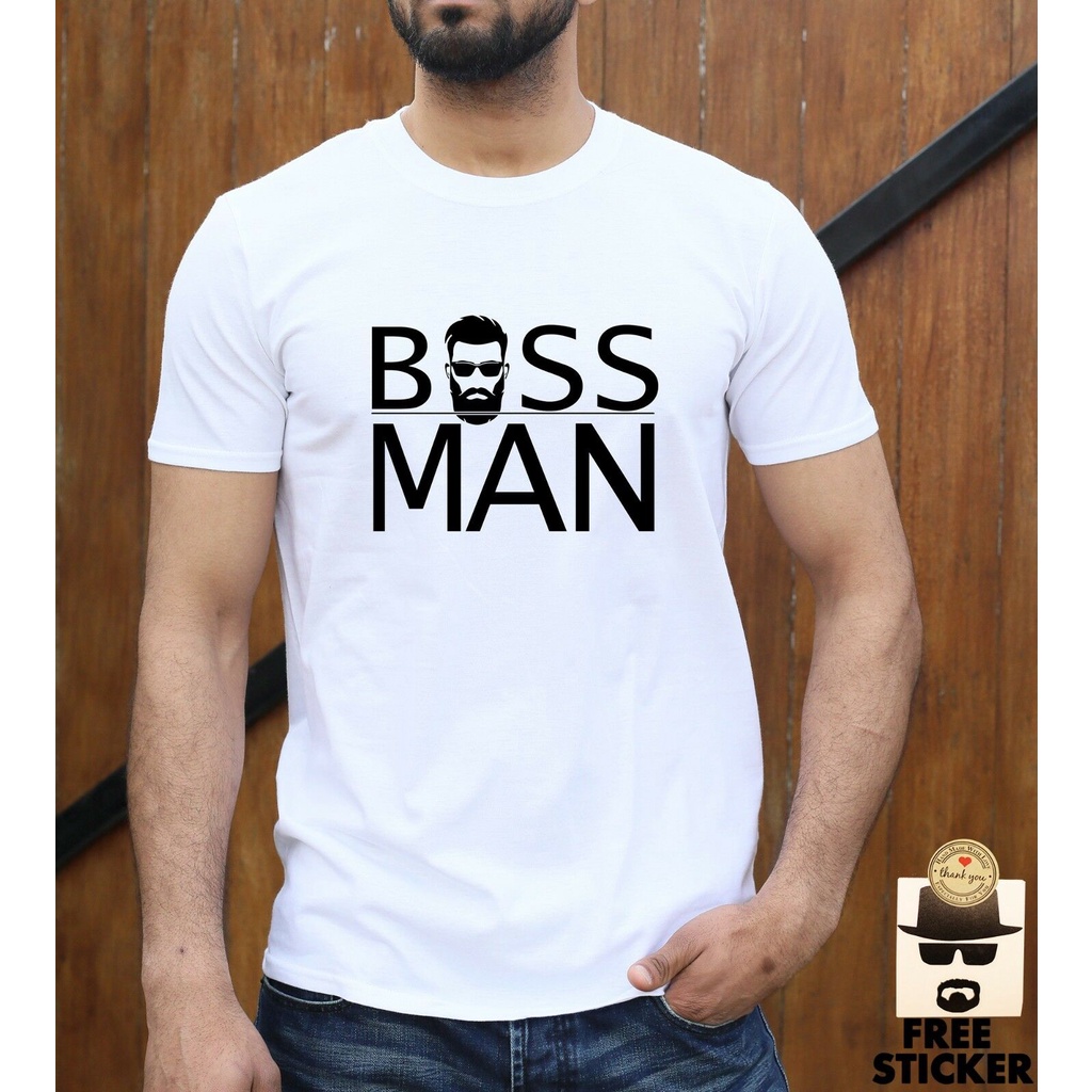 เสื้อยืด พิมพ์ลาย Boss Man สไตล์ฮิปสเตอร์ แฟชั่นสําหรับผู้ชาย - fansen ...