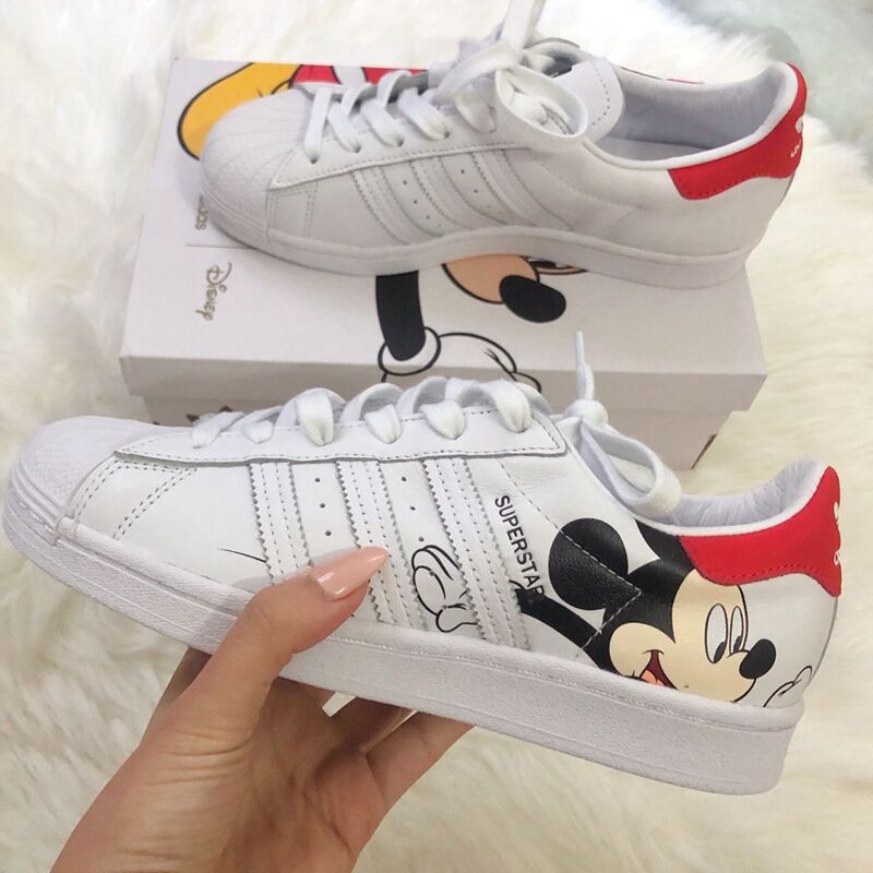 Adidas SUPER STAR Shell head Disney รองเท้าผ้าใบ Mickey Mouse FW2901 ...