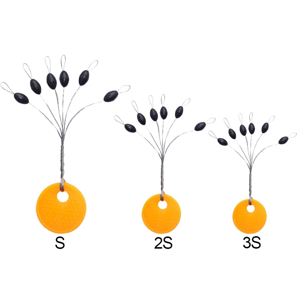 VALENTINE13 High Quality Fishing Float 10 Group Set Cylindrical Rubber ...