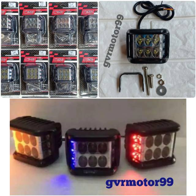 ไฟแฟลช 6 led cr7 สําหรับมอเตอร์ทุกรุ่น - gvrmotor99.th - ThaiPick