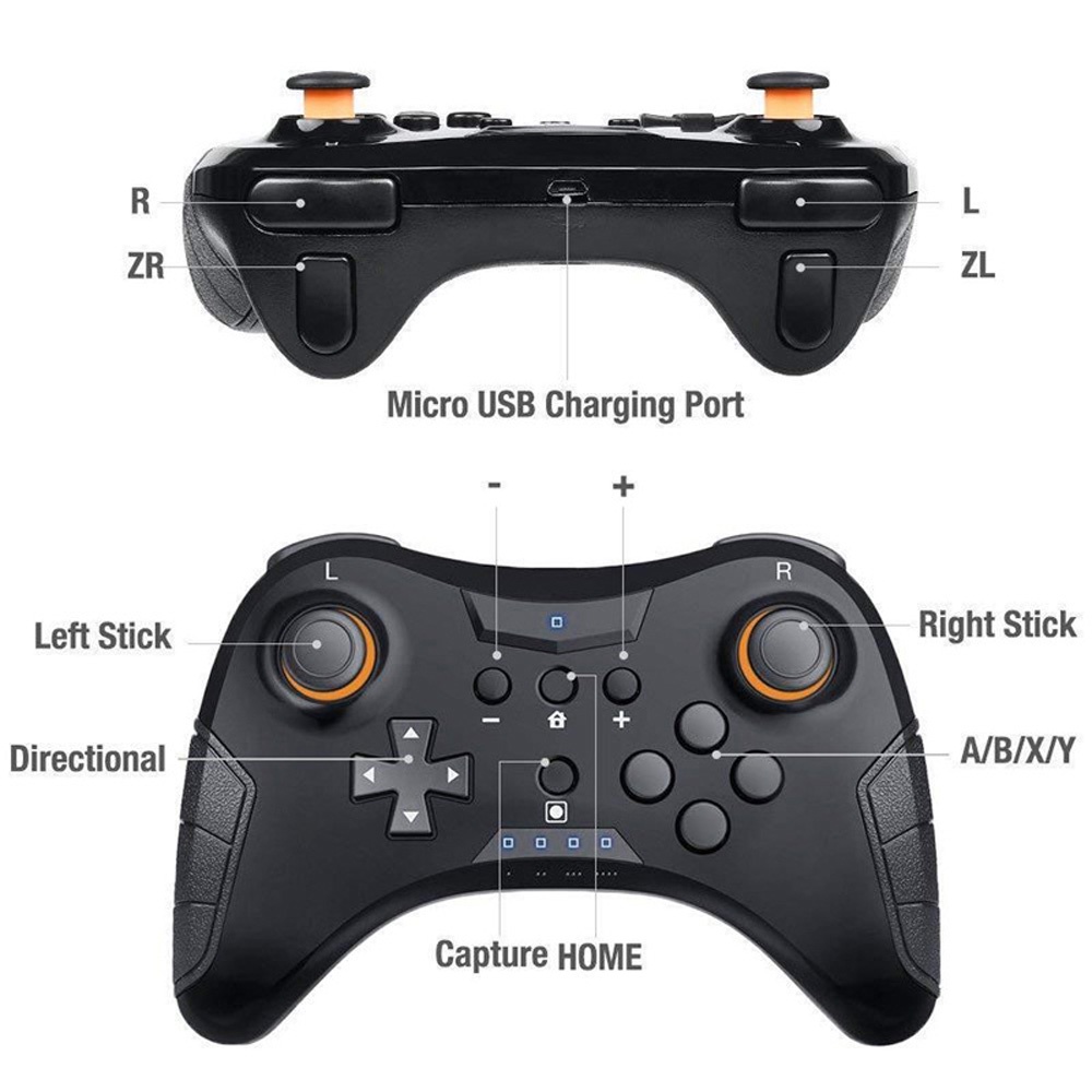 เกมแพด Wireless Bluetooth Game Controller Bulit In Motor Vibration ...