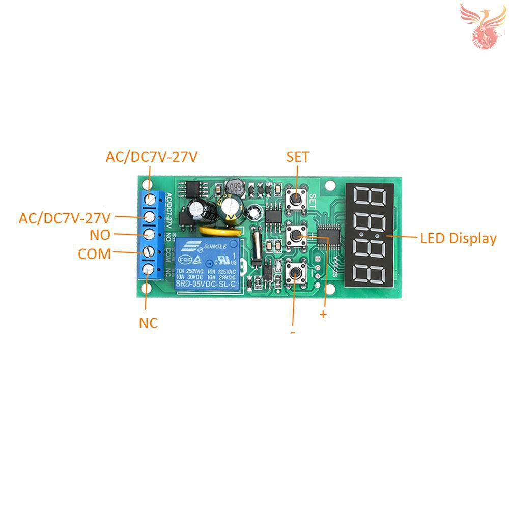 7~27V DC/AC Timer Control Clock Controller Delay Relay Module Wide ...