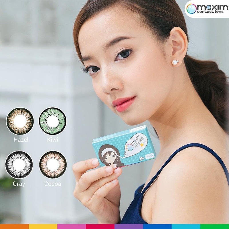 Maxim Contact Lens กล่องฟ้า รุ่นตาสวย รายเดือน กล่อง1คู่ - lenstyle ...