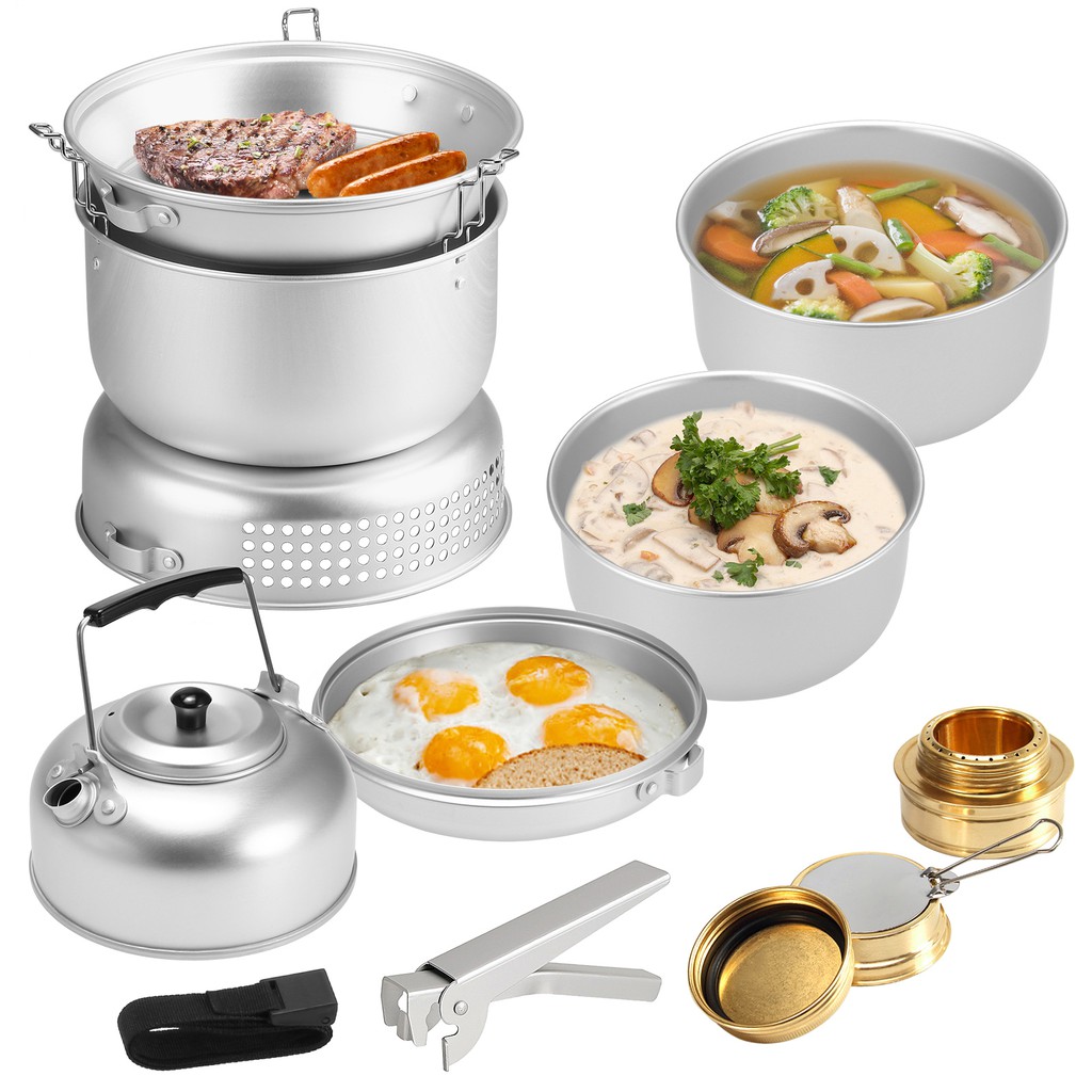 ชุดปฐมพยาบาล：10 CS Alcohol Stove Kit ortable Dish lates ots Water ...