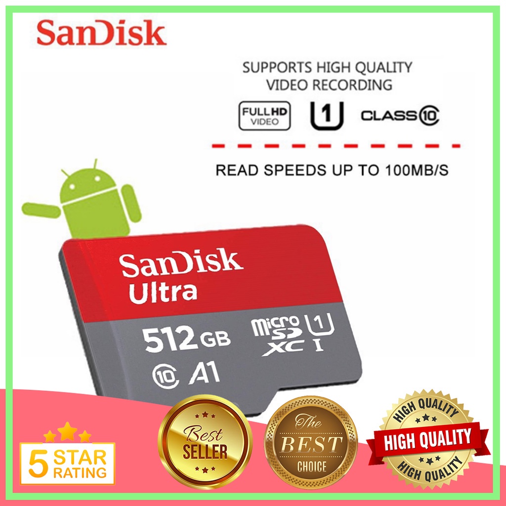32GB 64GB 128GB 512GB Extreme Memory Card Micro SD Card 100MBs SD Card ...