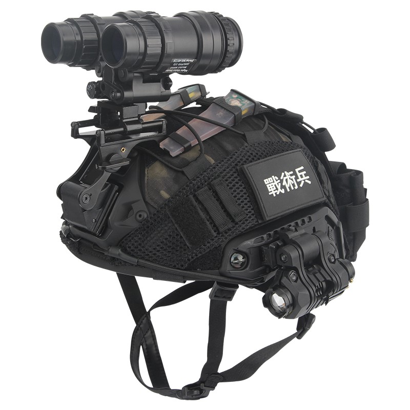 卐ทหารยุทธวิธี หมวกกันน็อคยุทธวิธี FAST พิเศษหลอดคู่ Night Vision Set ...
