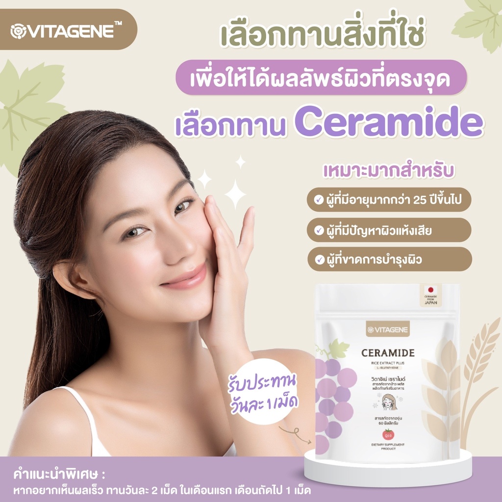 วิตาจิเน่ เซราไมด์ สารสกัดจากข้าว พลัส (VITAGENE Ceramide Rice Extract ...