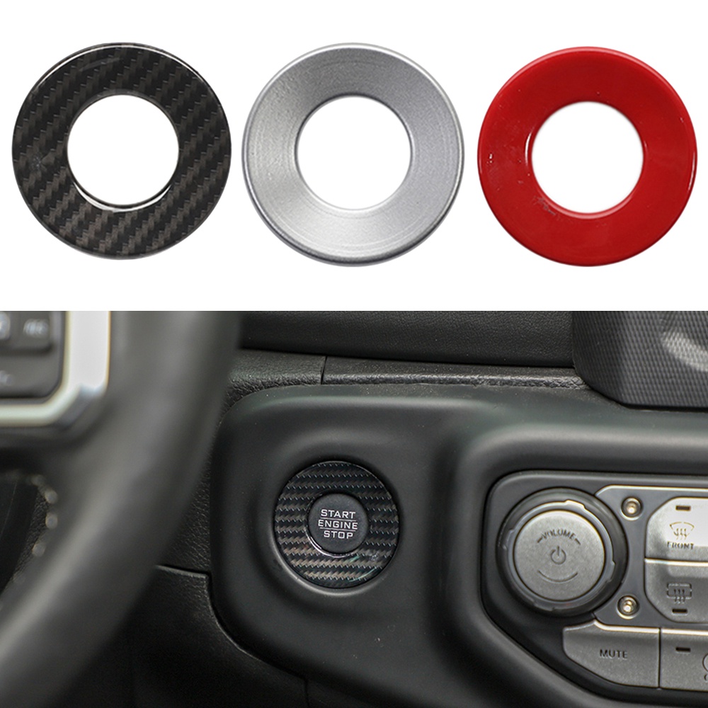 Car Start Stop Button Knob Switch Decoration Ring for Jeep Wrangler JL ...