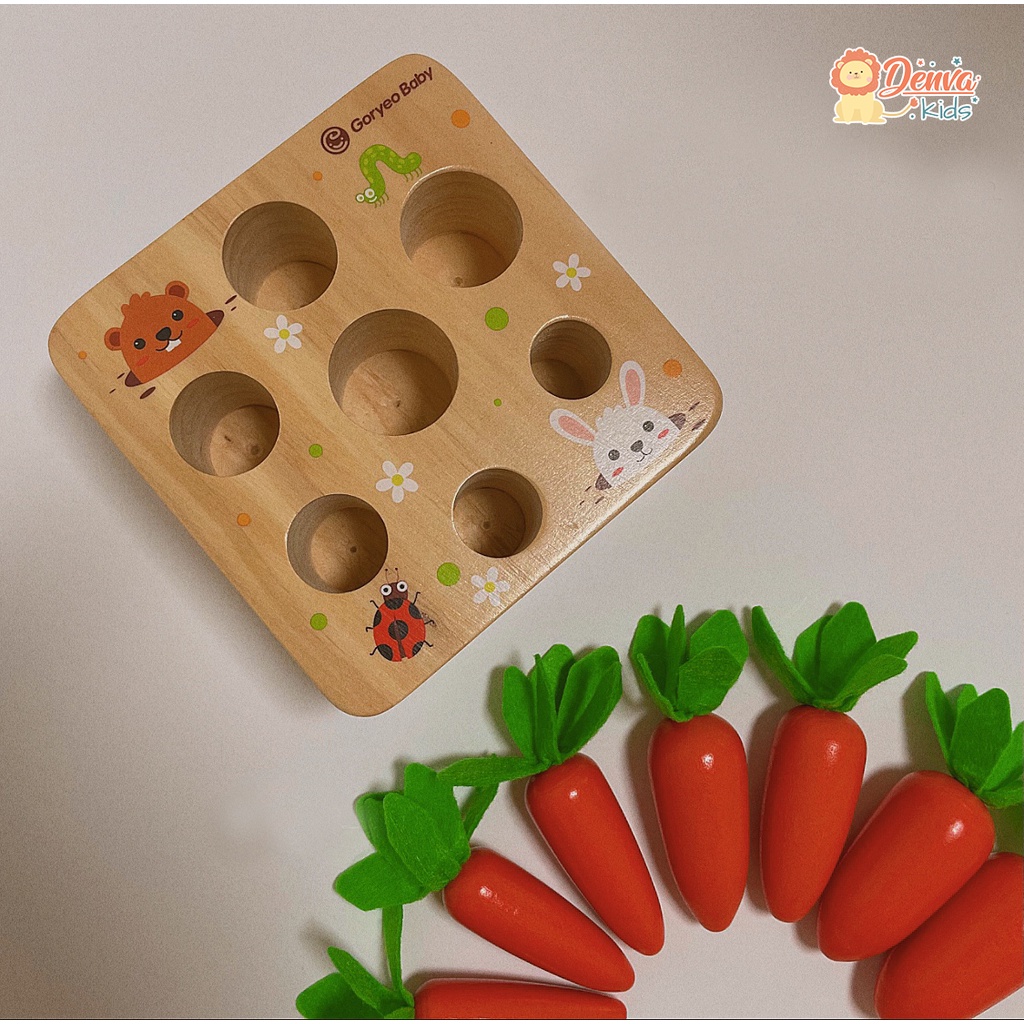 Denva.kids Carrot root up toy ของเล่นบล็อคไม้รูปแครอท - denva.kids ...