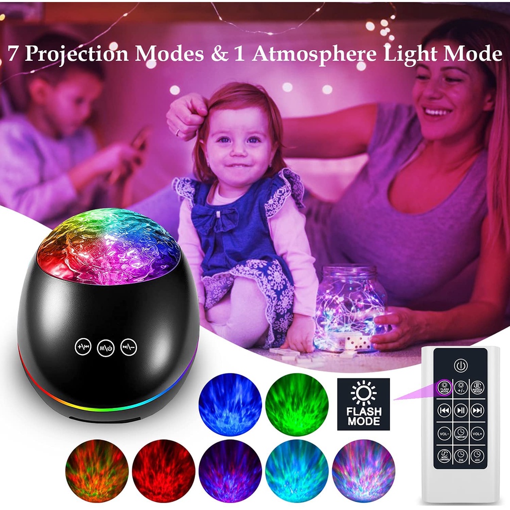 LED Galaxy Projector Star Night Lights Bluetooth Music Speaker Rotate ...