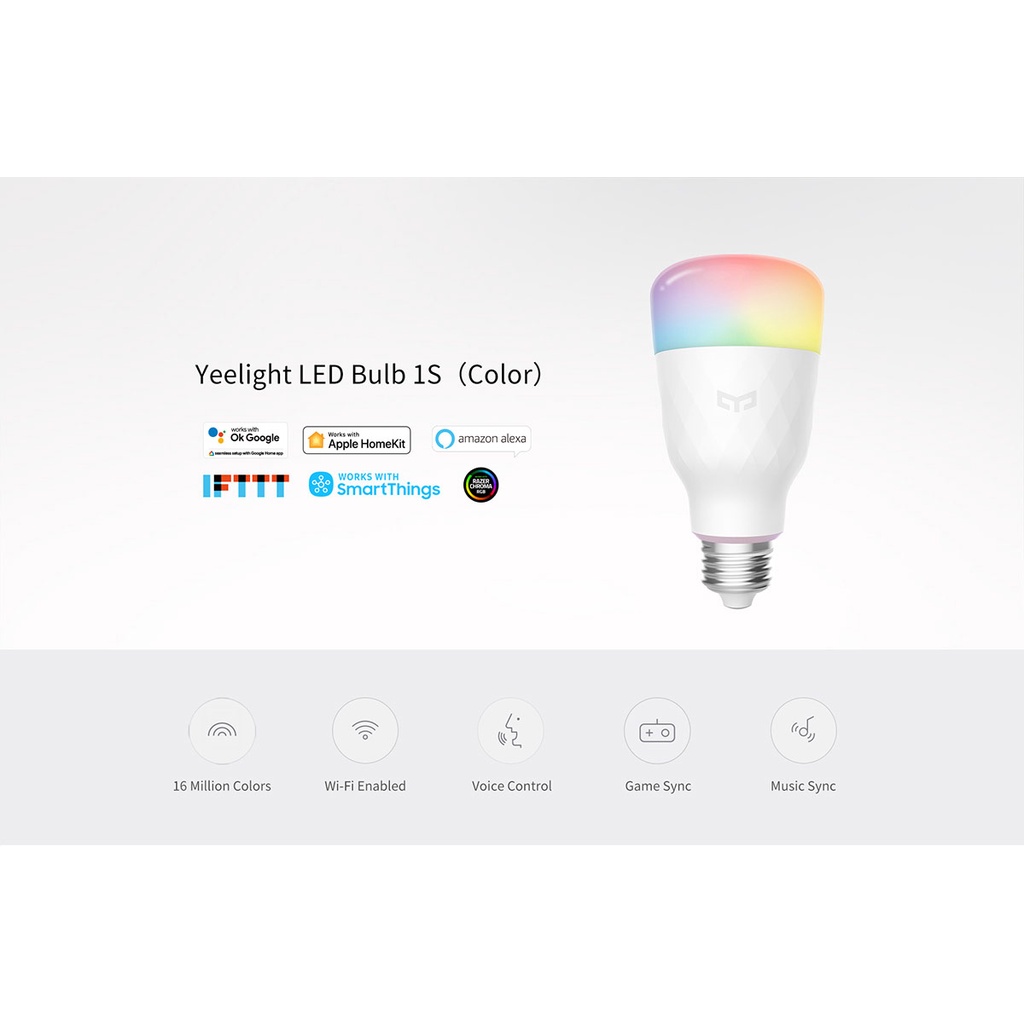 ประกัน 15 เดือน Yeelight LED Bulb 1S (Colors) - หลอดไฟแอลอีดียีไลต์รุ่น ...
