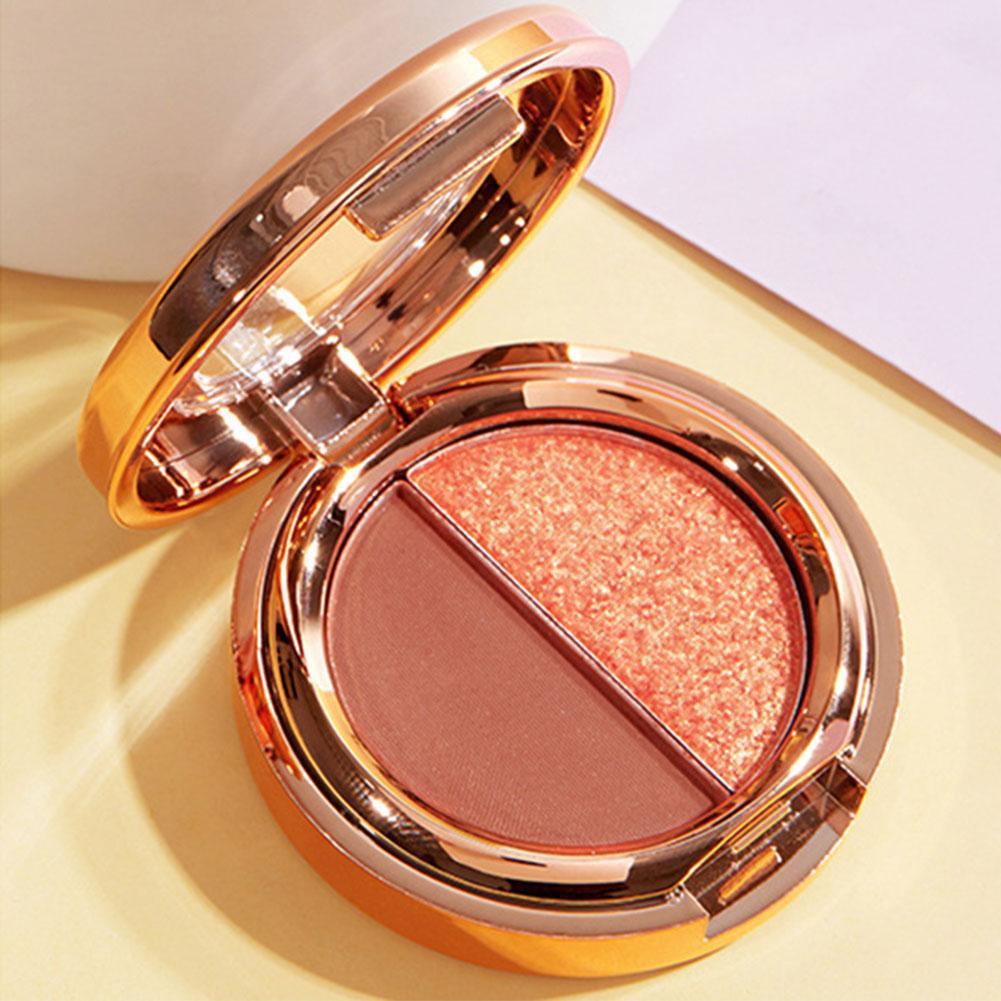 Two-color Eyeshadow Palette Ins Matte Pearlescent Glitter Waterproof ...